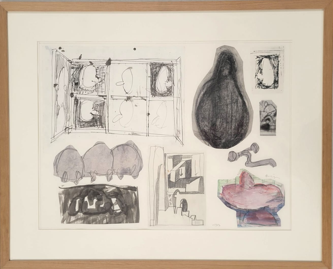 Siegfried Anzinger, Zeichnung, 1991, Mixed media auf Papier, 42 x 33 cm ...