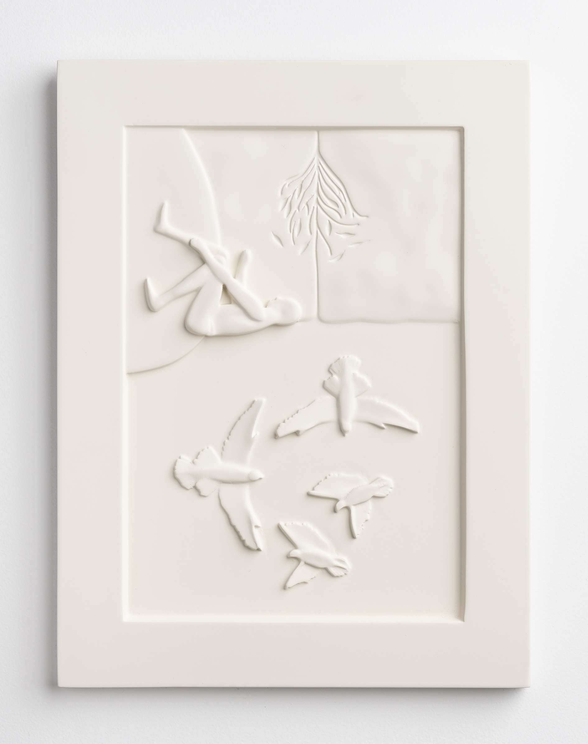 Elias Nafaa-Longing 2023-Cedar Wood Shrouded in White Paint ...